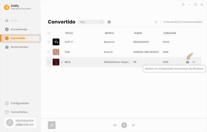 Gracias por instalar Sidify Tidal Music Converter para Windows